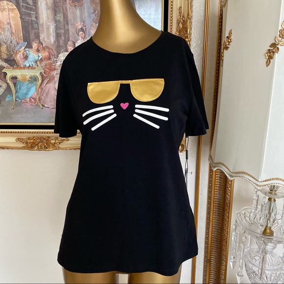 Karl Lagerfeld | Tops | Karl Lagerfeld Paris Choupette Kitty T Shirt ...